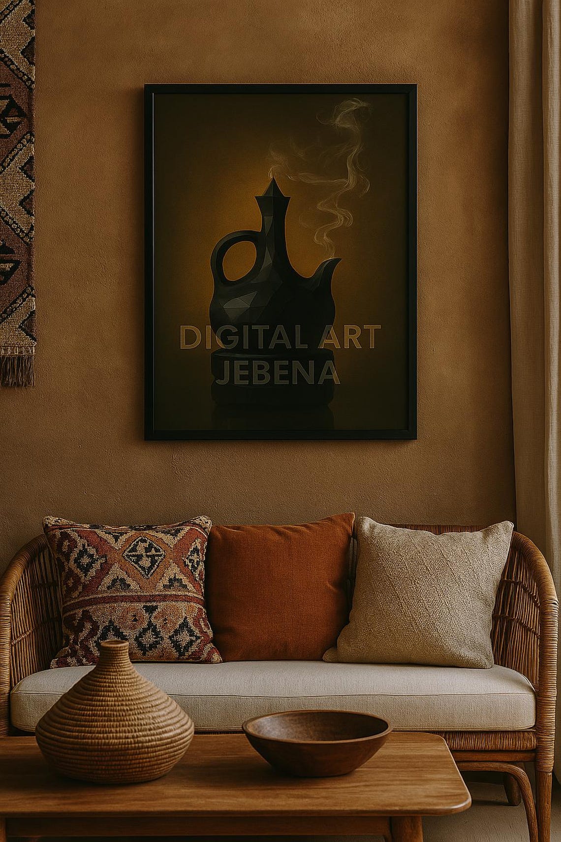 Digital Art Jebena – Luxurious Ethiopian Coffee Pot Wall Art – Instant ...