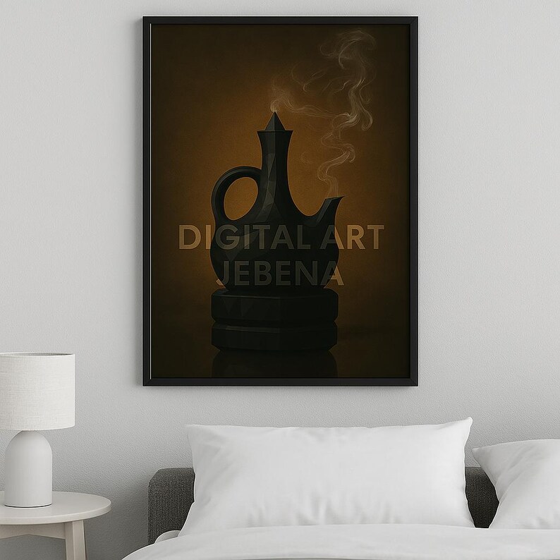 Digital Art Jebena – Luxurious Ethiopian Coffee Pot Wall Art – Instant ...
