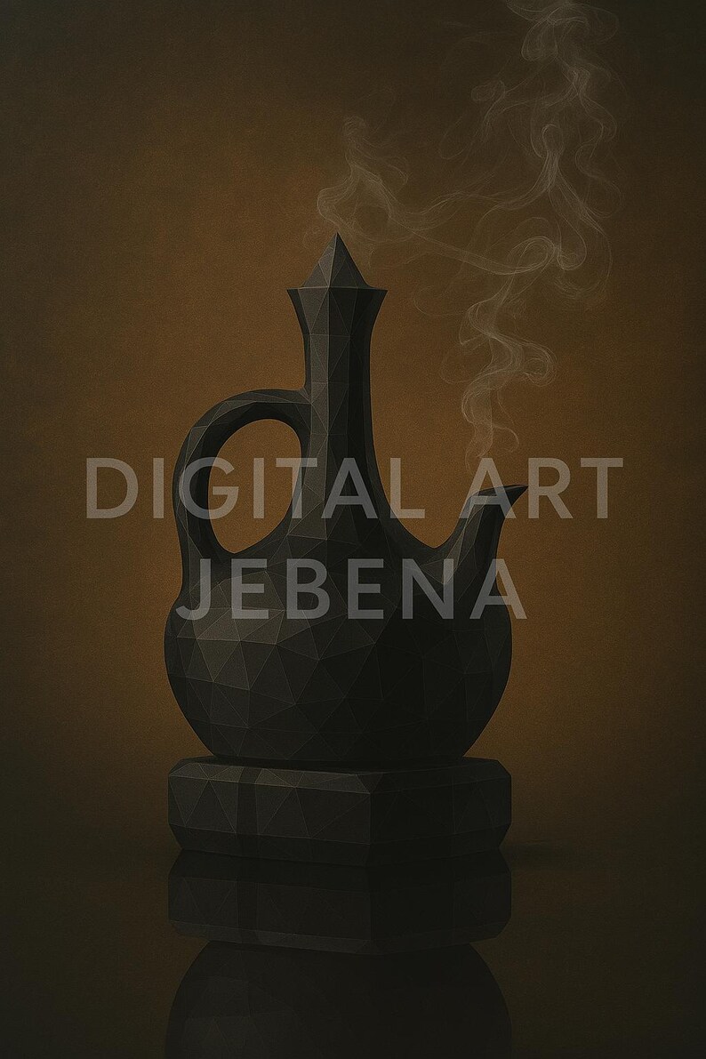 Digital Art Jebena – Luxurious Ethiopian Coffee Pot Wall Art – Instant ...