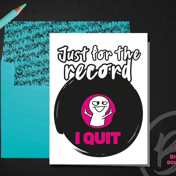 I Quit Card - Etsy
