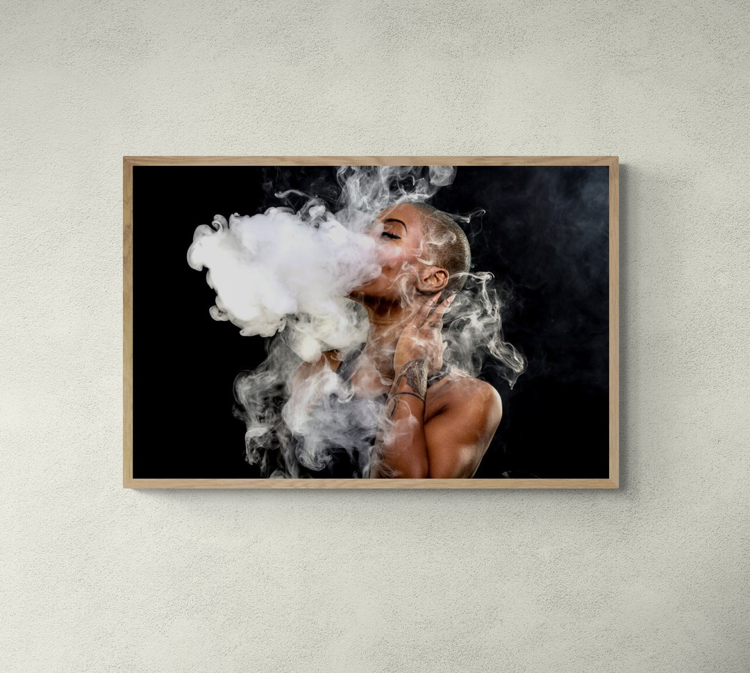 Melanin Queen Smokimg Blunt Art Print - Etsy