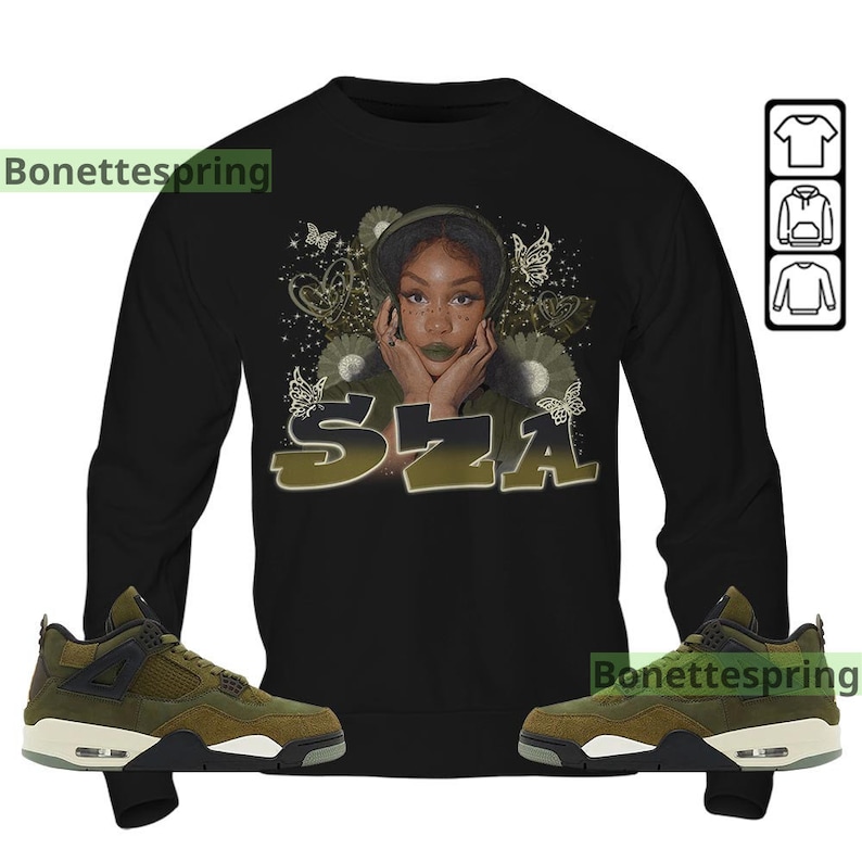 SZA Unisex Shirt to Match Sneaker Craft Olive 4s Tee AJ 4 - Etsy