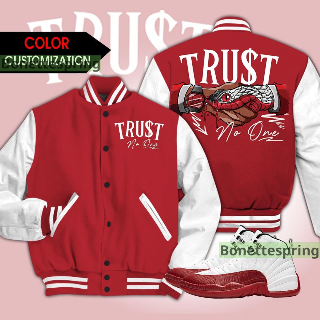 Shirt to Match Cherry 12s Tee, AJ 12 Cherry Baseball Varsity Jacket ...