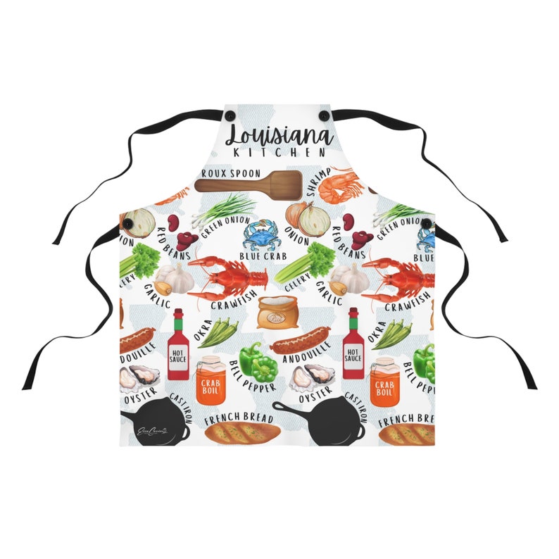 Louisiana Kitchen Apron, Louisiana Gift, Louisiana - Etsy