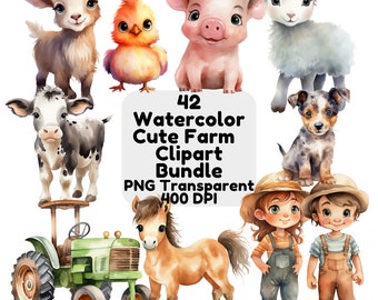 Watercolor Cow Clipart Cattle Clip Art Calf Clipart Dairy - Etsy