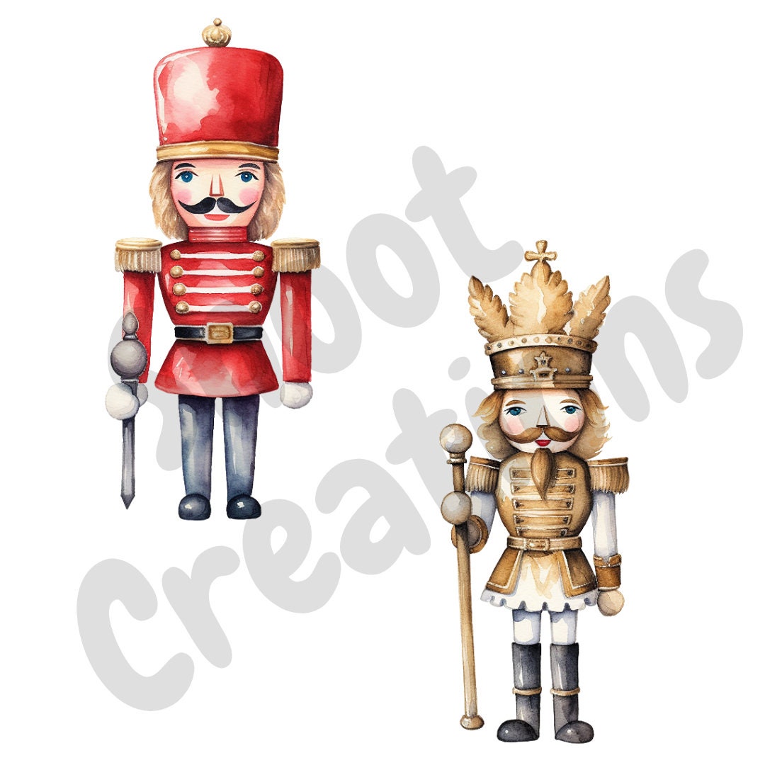 Cute Watercolor Nutcracker Clipart Colorful PNG Transparent Christmas ...