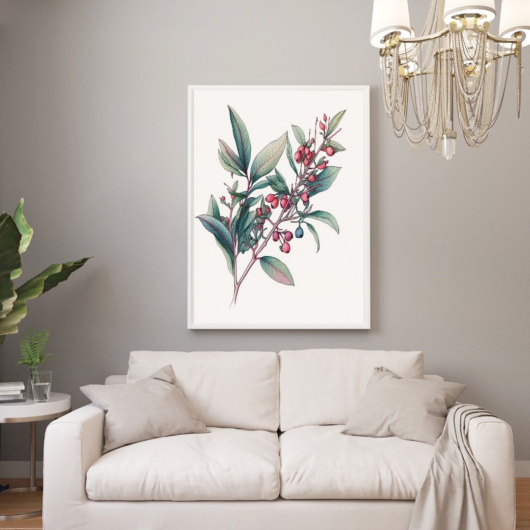 Watercolor Lilly Pilly Australian Native Plant Flowers Digital Wall Art ...