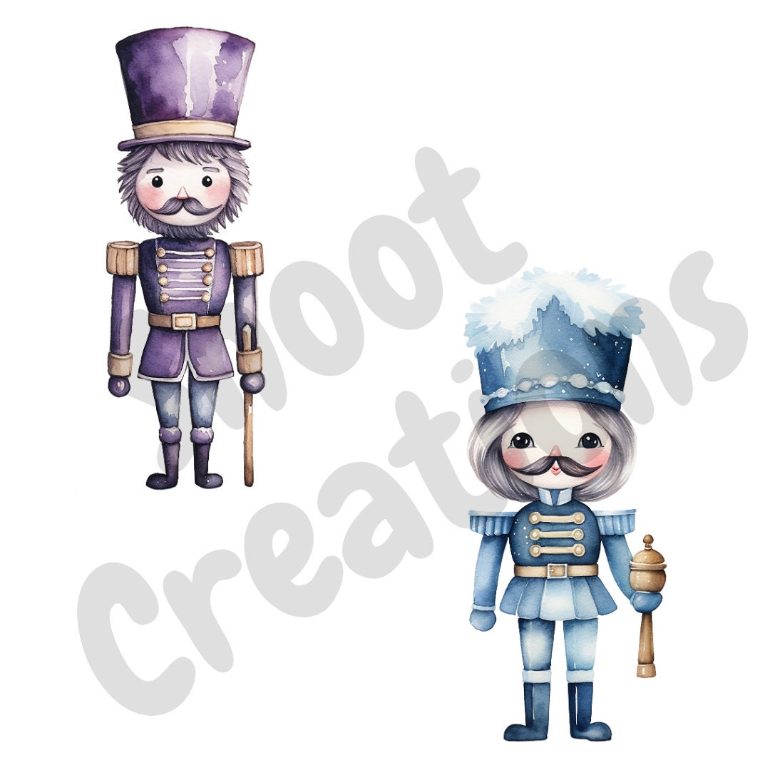 Cute Watercolor Nutcracker Clipart Colorful PNG Transparent Christmas ...