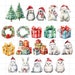 Cute Watercolor North Pole Clipart Bundle Christmas Decor Holiday ...