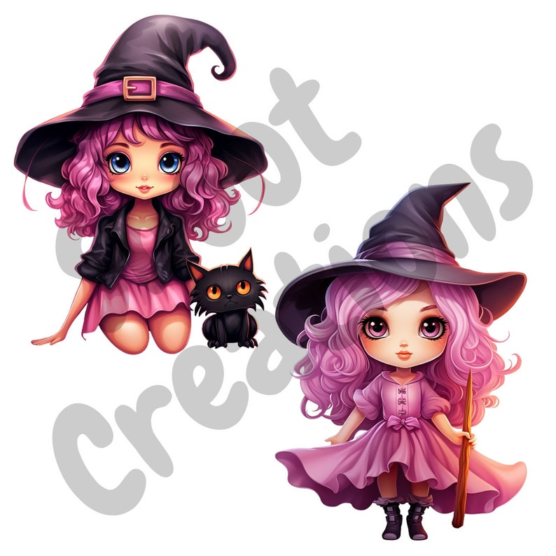 Halloween Clipart Pink Pumpkins Halloween Flower Spooky Clipart Witches ...