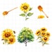 Cute Watercolor Bees Bears Honey Clipart Nursery Decor Honey Bee Png ...
