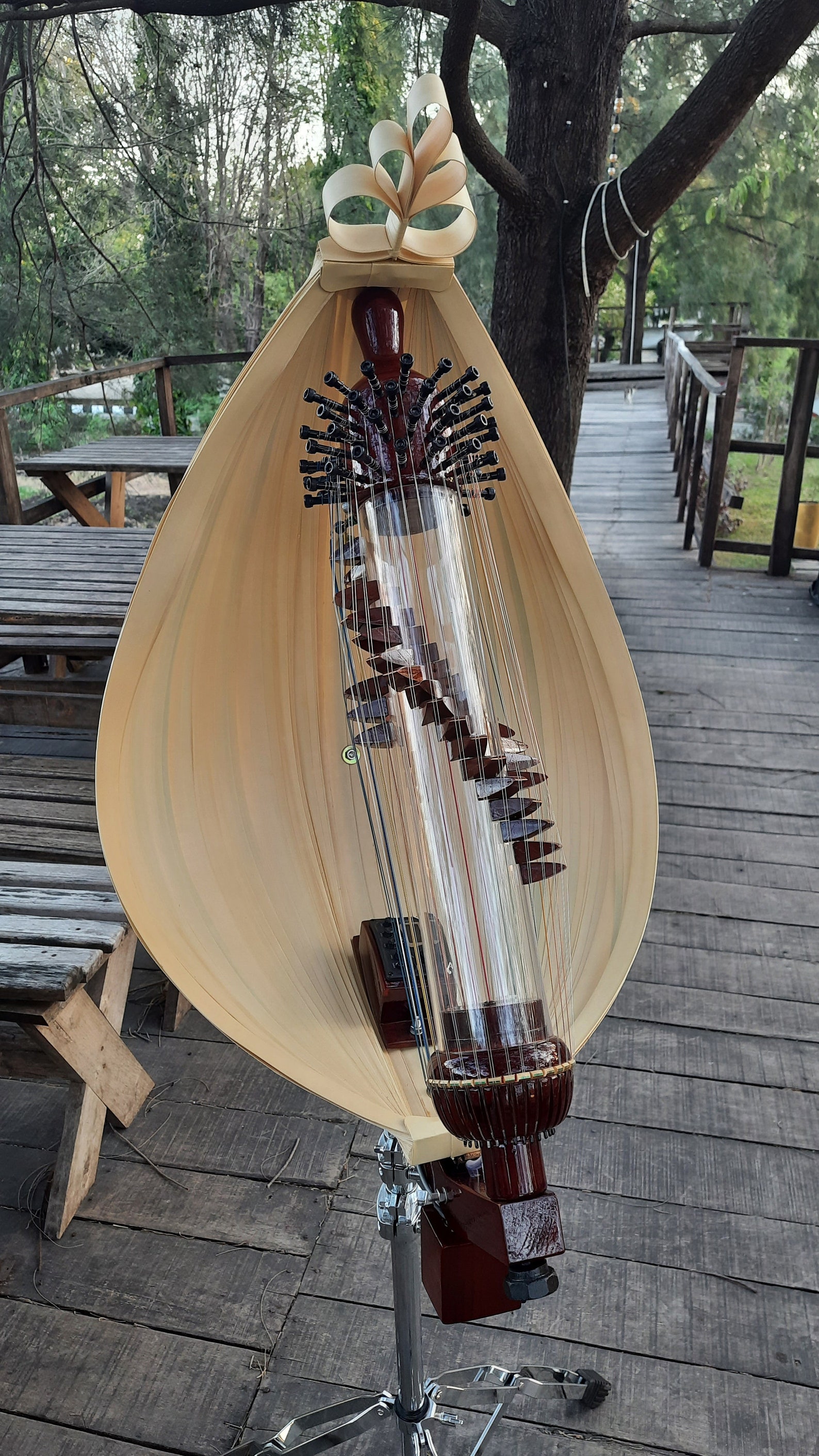 Handmade Transparent Sasando Electric Harp, Tube Harp, Zither, Guzheng ...