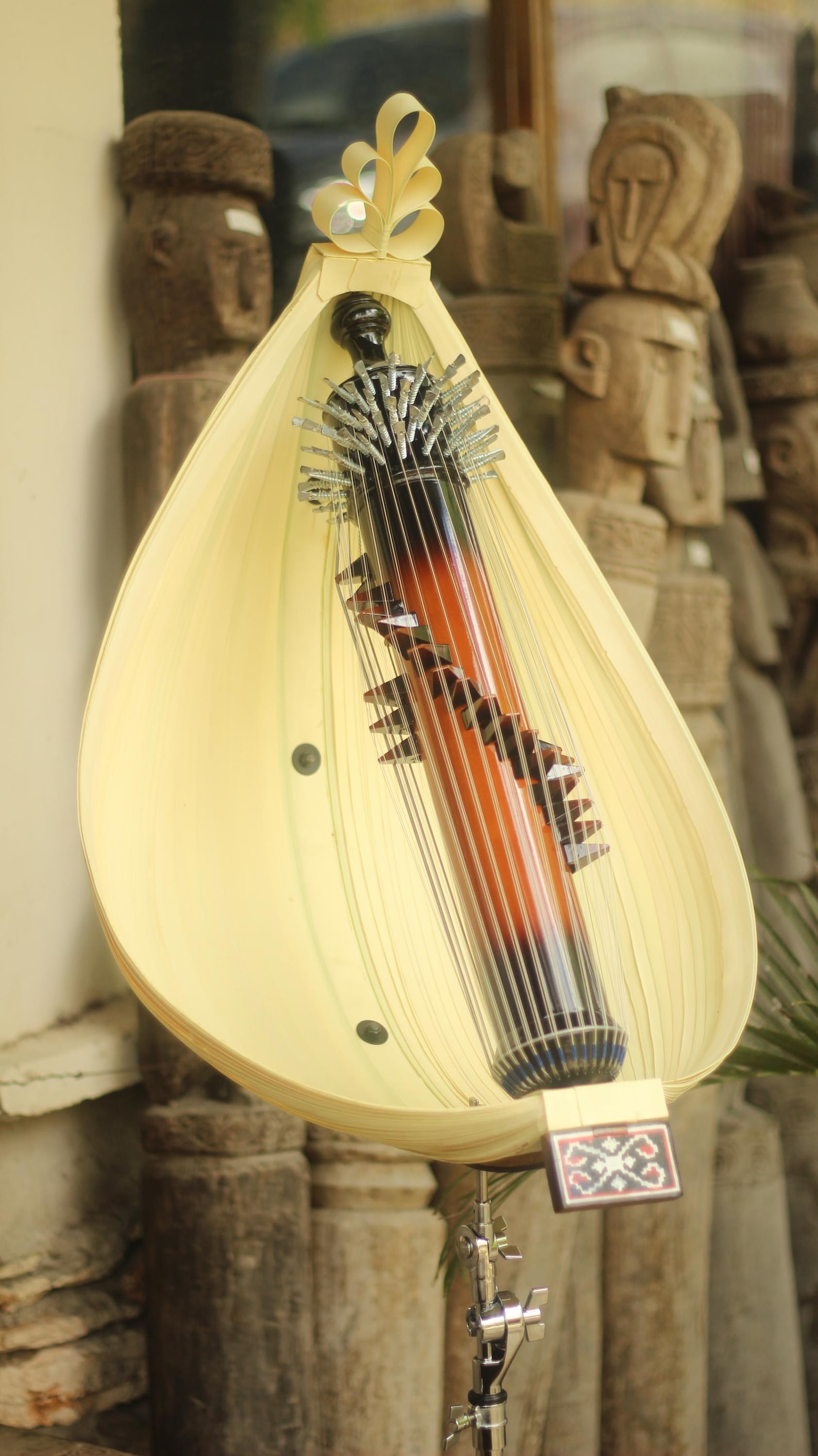 Handmade Sasando Brown, Electric Harp, Bamboo Tube Harp, the Harp of ...