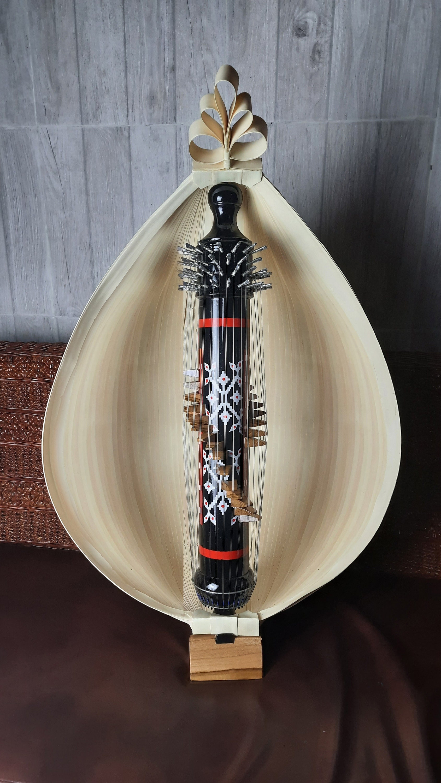 Sasando Acoustic, Handmade Bamboo Tube Harp, String Musical Instrument ...