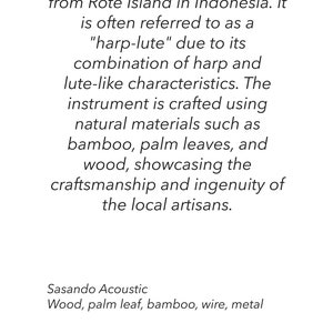 Sasando Bamboo Tube Harp, Acoustic String Instrument for Sound Therapy ...