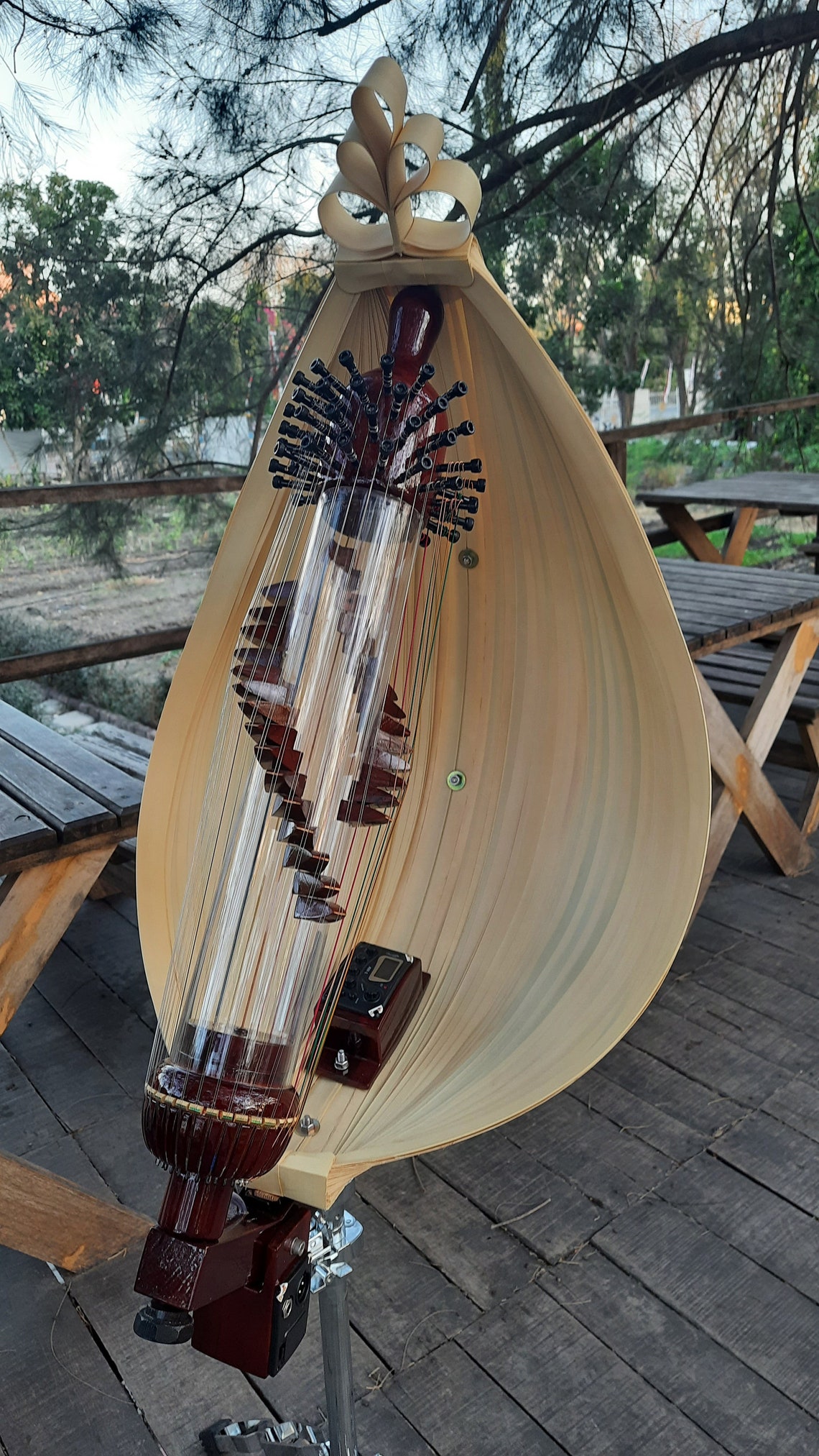 Handmade Transparent Sasando Electric Harp, Tube Harp, Zither, Guzheng ...