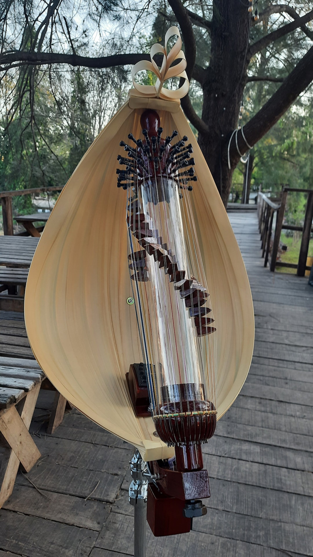 Handmade Sasando Electric With Stand and Hardcase Tube Transparent ...