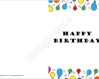 Printable Card Funny Printable Birthday Card Downloadable Birthday Card ...