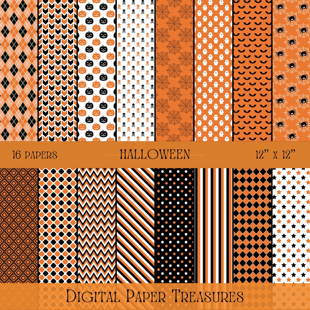 Halloween Digital Paper Halloween Backgrounds Halloween - Etsy