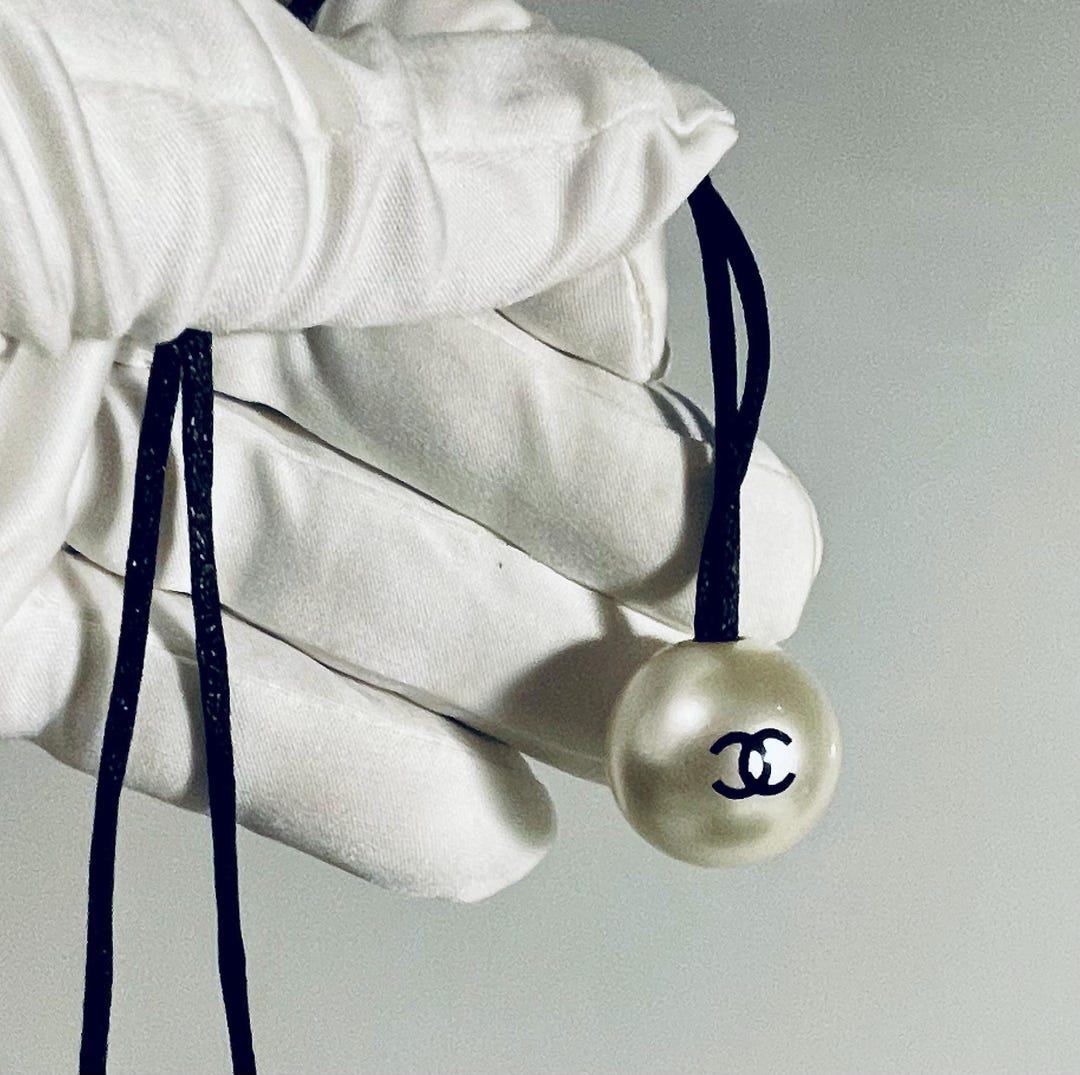 Vintage Chanel Pearl Bead, CC Logo, Necklace, Authentic, Rare - Etsy