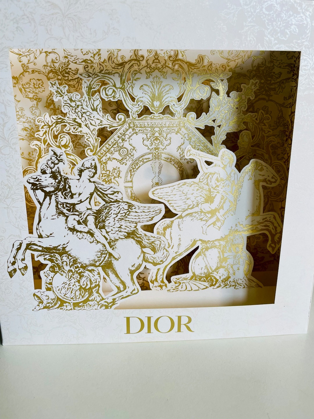 Rare DIOR 3D Greeting Card – Baroque Horse Riders & Castle Scene ...