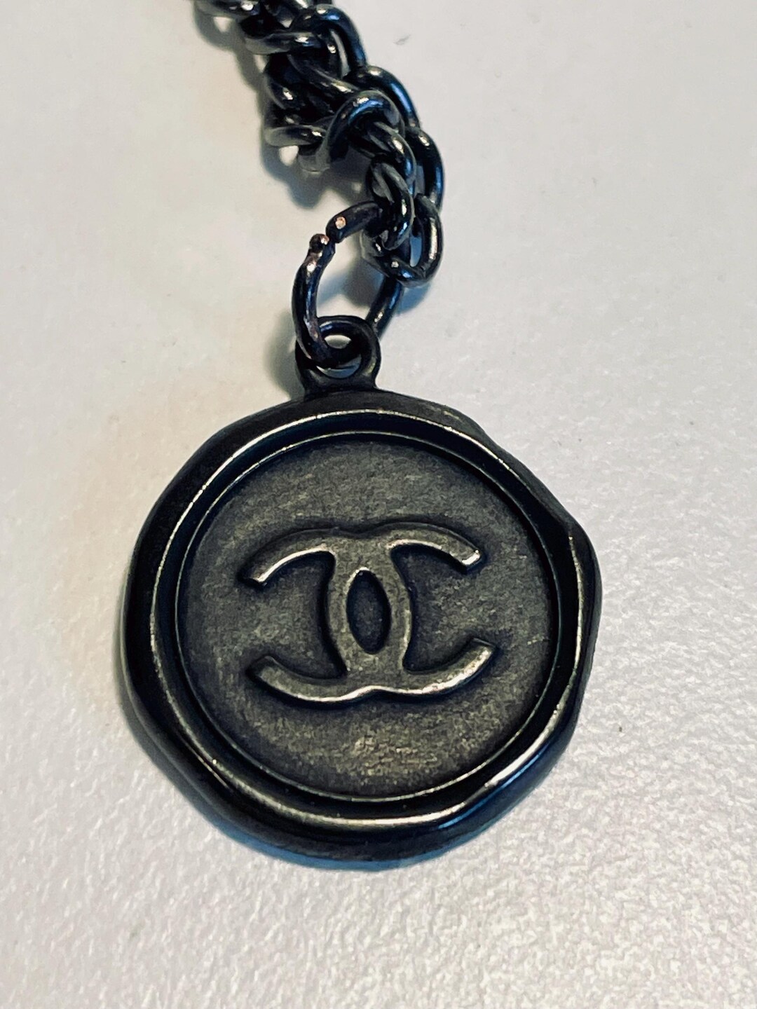 Chanel Black Coco Mark Charm, Metal, Phone Charm, Bag Charm, Key Chain ...