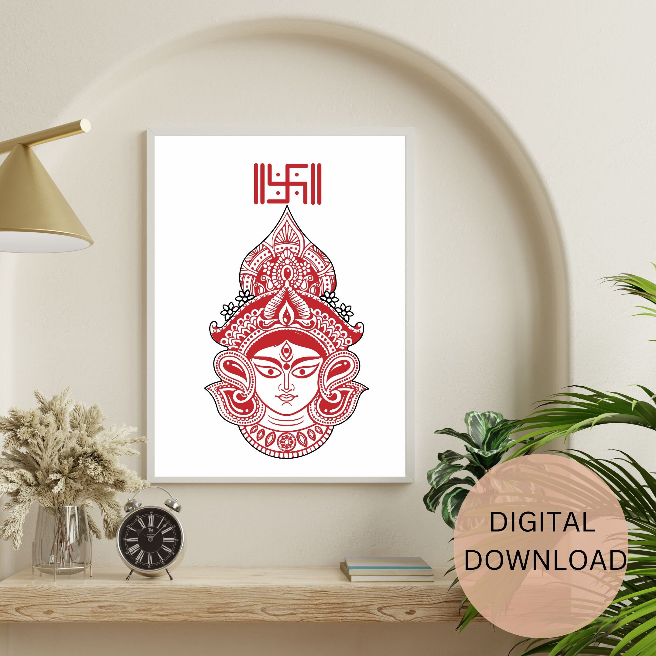 Durga Print Religious Hindu Goddess Poster Spiritual Hinduism - Etsy