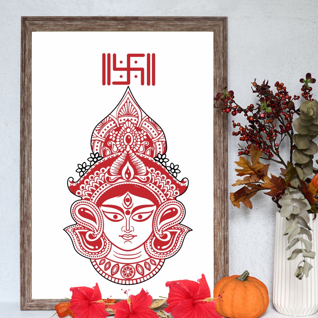 Durga Print Religious Hindu Goddess Poster Spiritual Hinduism - Etsy