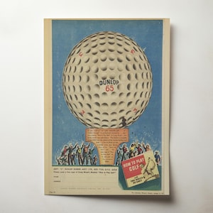 Vintage Golf Ball Magazine Ad Digital Download, Sports Prints - Etsy