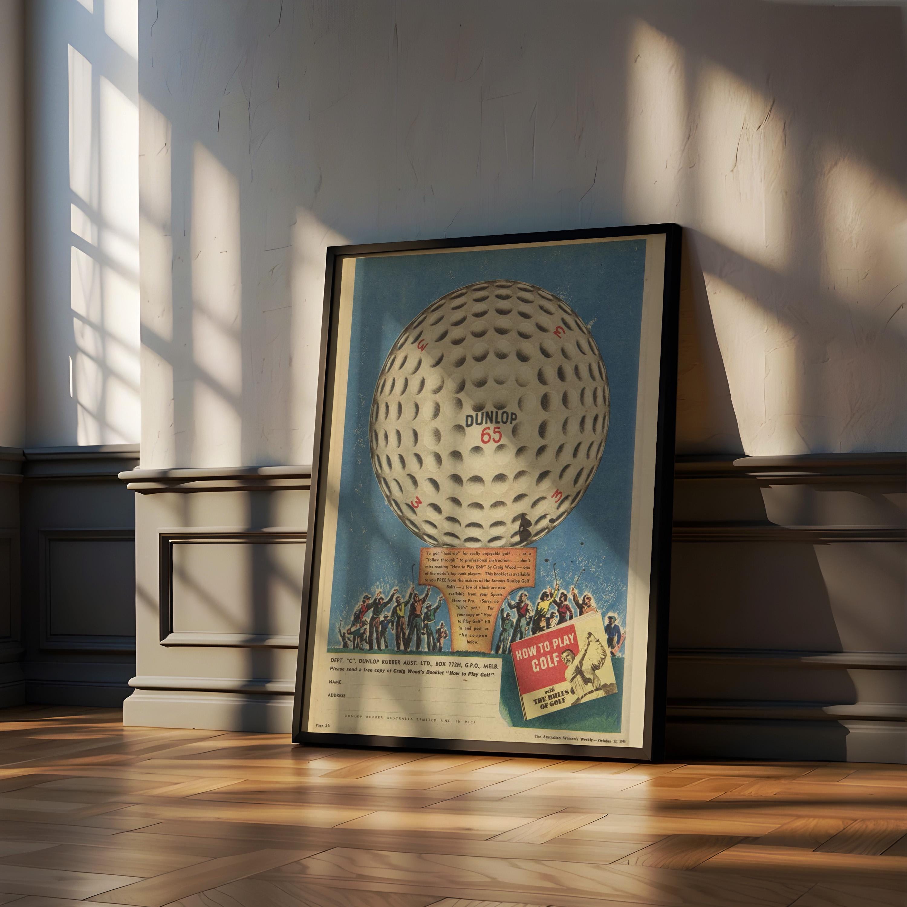 Vintage Golf Ball Magazine Ad Digital Download, Sports Prints - Etsy