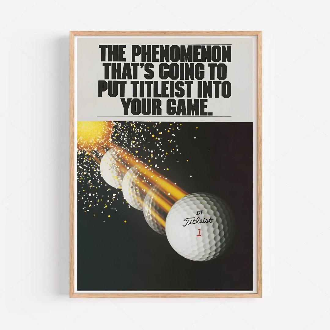 90's Vintage Titleist Golf Ad, Matte Poster - Etsy