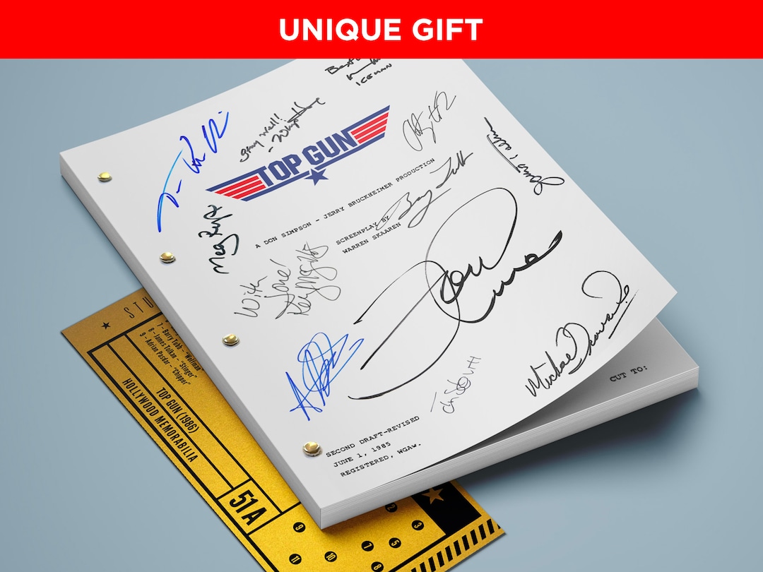 Top Gun 1986 Screenplay - Etsy UK