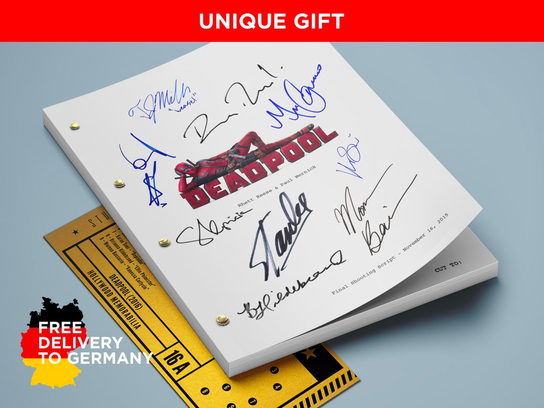 Deadpool 2015 Screenplay - Etsy