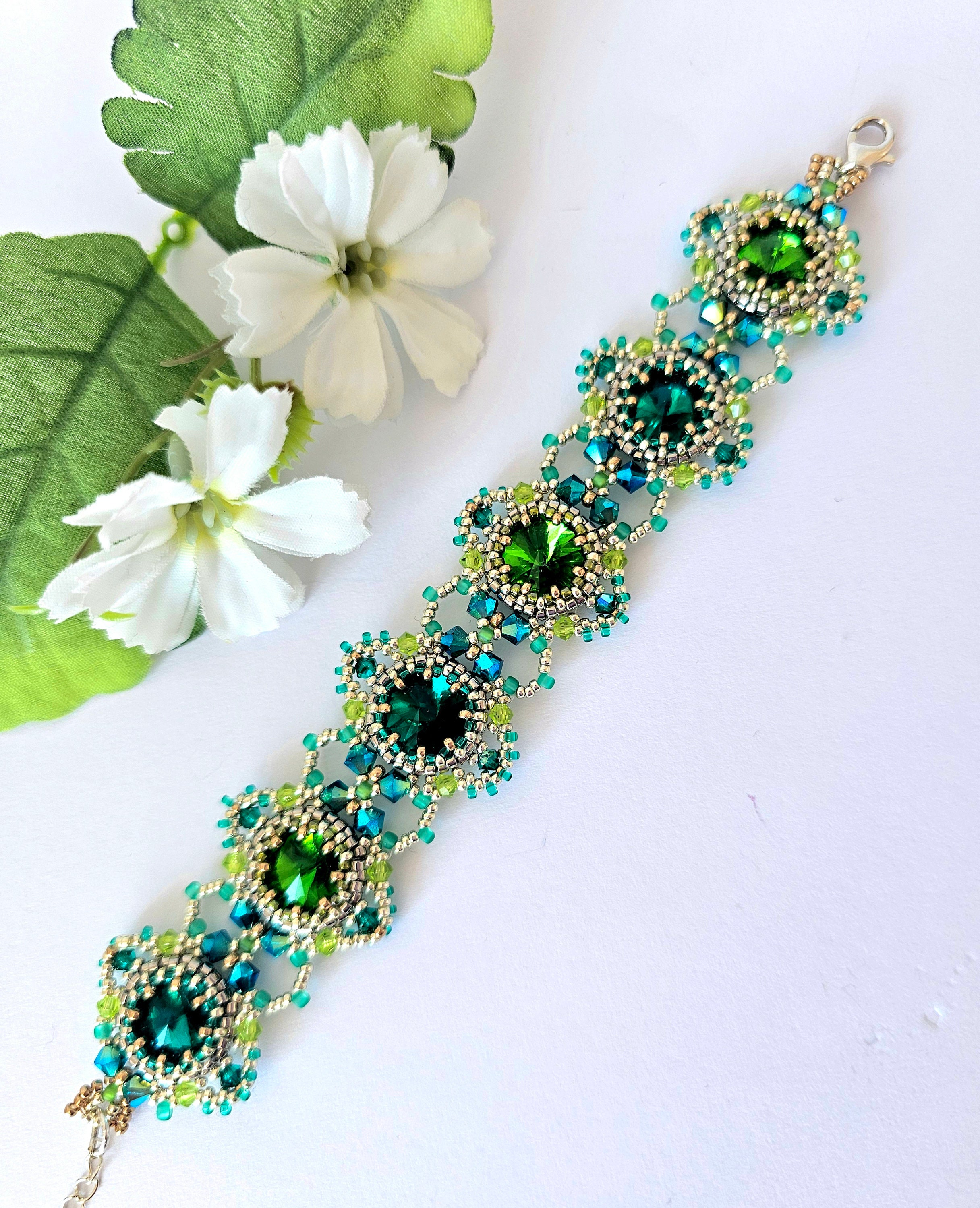 Jolie Bracelet Beading Tutorial, Beading Pattern, Bracelet Tutorial, Bracelet Pattern,pdf ...