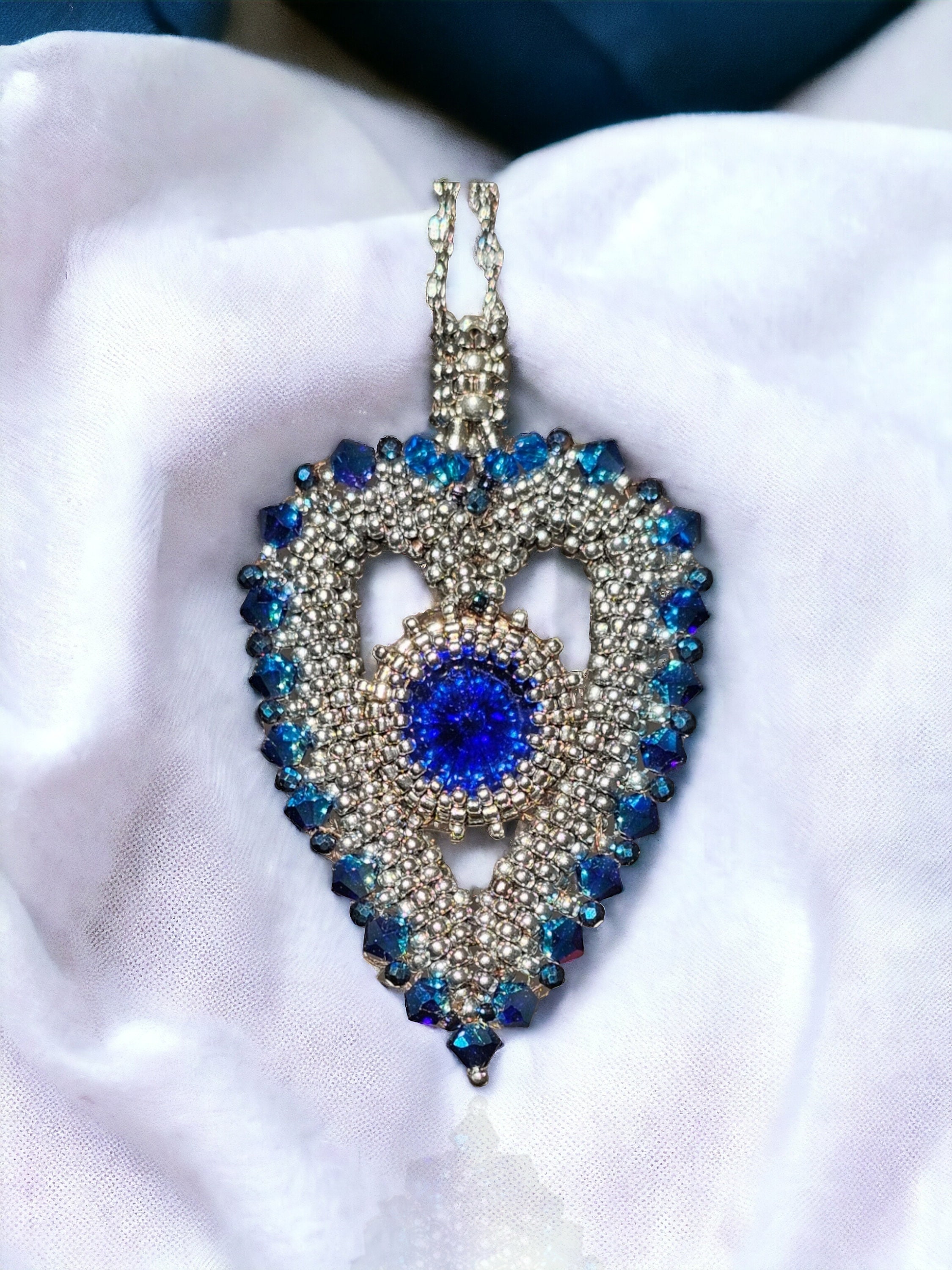 Beading Tutorial Majestic Heart Pendant, Beading Pattern,beading ...