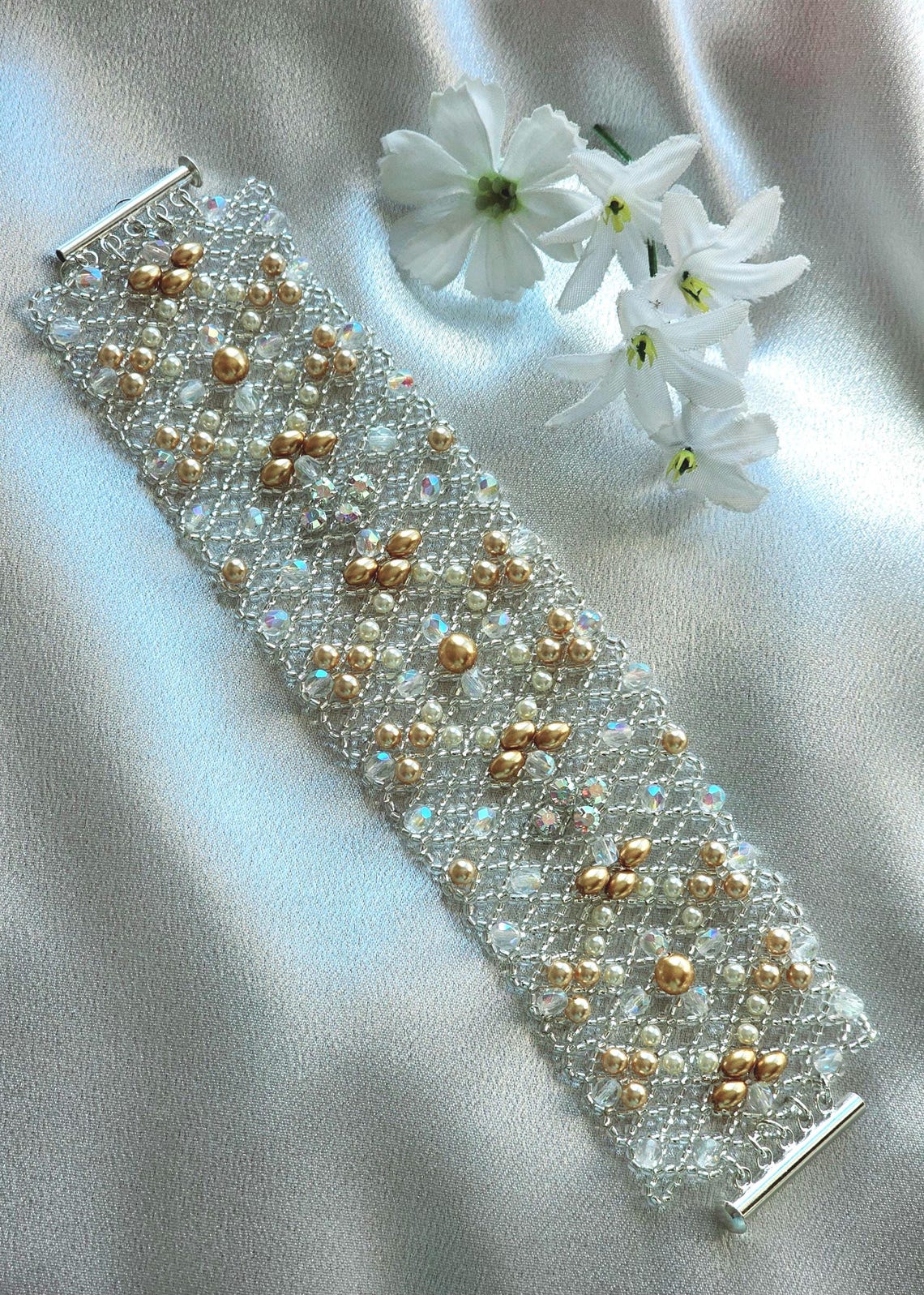 Adelle Bracelet Beading Pattern: Intermediate- Advanced Level Tutorial ...