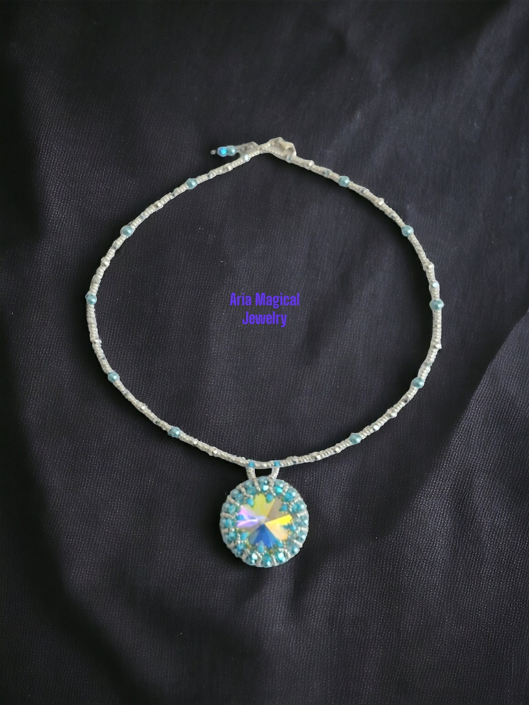 Sunshine Necklace Beading Tutorial: Crystal Necklace Pattern (PDF) - Etsy