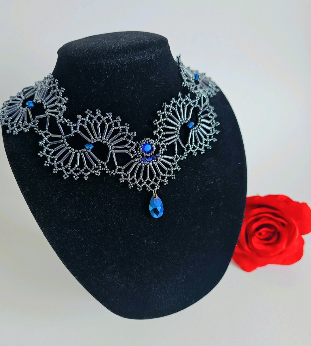 Opera Necklace PDF Tutorial,beaded Necklace, Statement,pendant,pattern ...