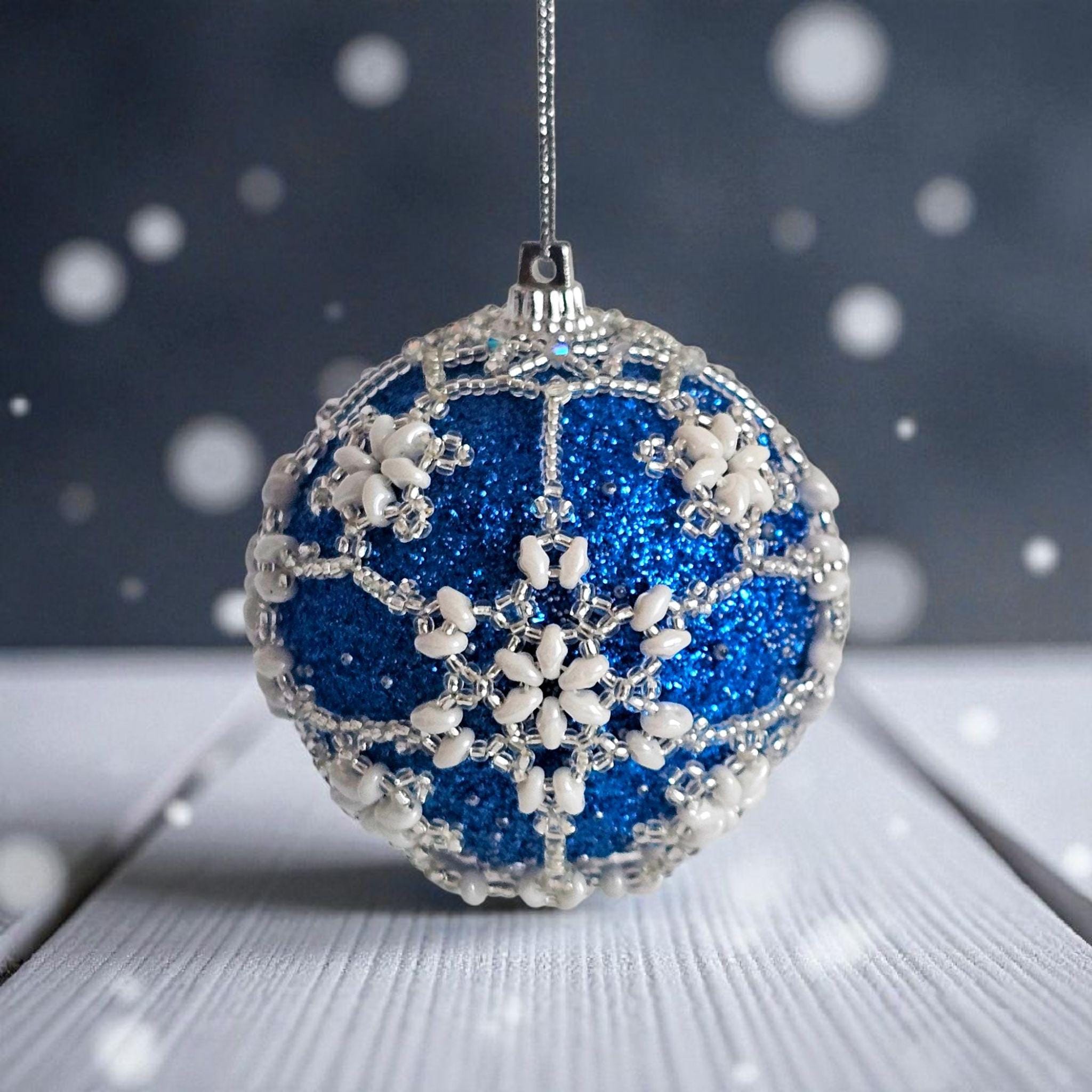 Winter Fairytale Beaded Ornament Cover Tutorial – DIY Beading Pattern ...