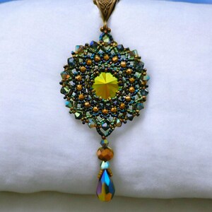 Beading Tutorial-galaxy Pendant,beading Pattern,beading Tutorial,pendant Pattern,teaching ...