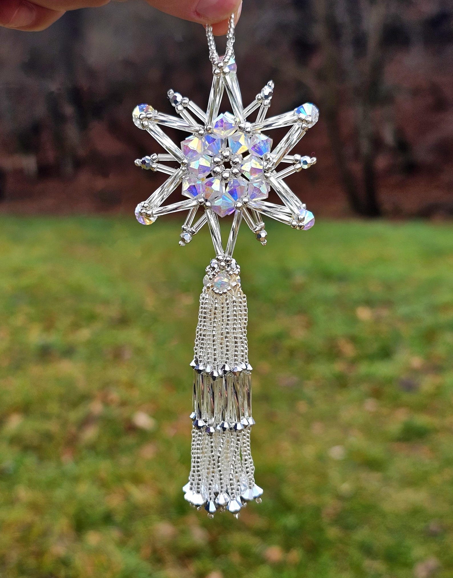 The Falling Star Beaded Ornament Tutorial – DIY Beading Pattern (PDF ...