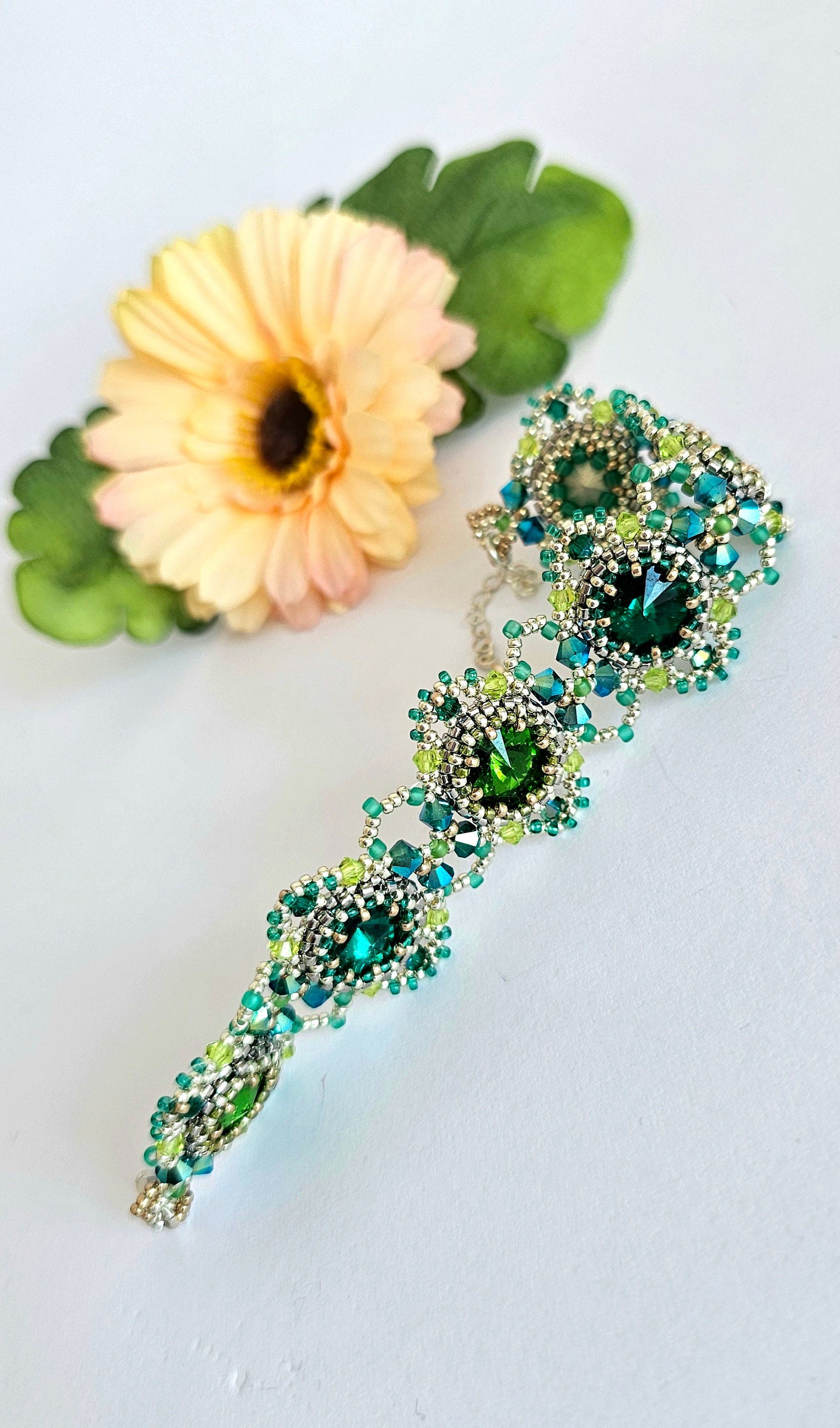 Jolie Bracelet Beading Tutorial, Beading Pattern, Bracelet Tutorial, Bracelet Pattern,pdf ...