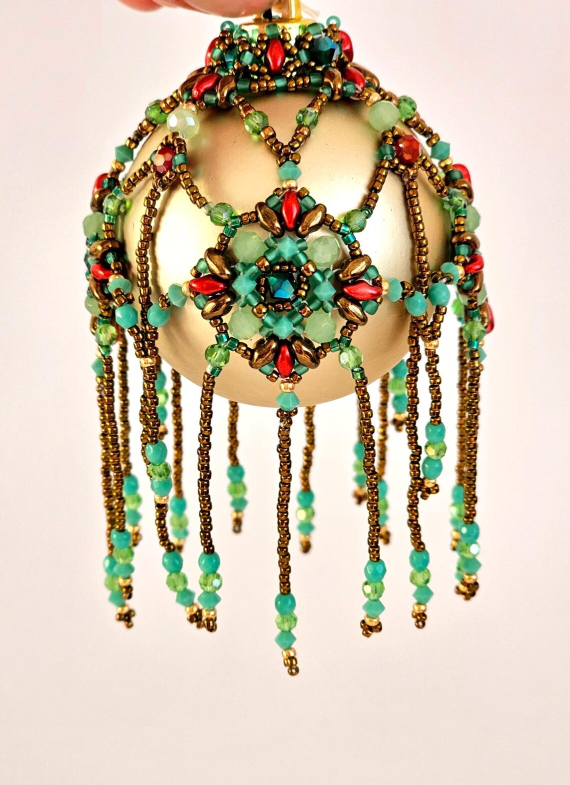 Beaded Christmas Ornament Cover Tutorial – DIY Beading Pattern (PDF) - Etsy