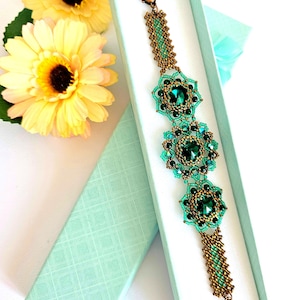 Amaya Bracelet - Beading Tutorial, Beading Pattern, Bracelet Tutorial, Bracelet Pattern,pdf ...