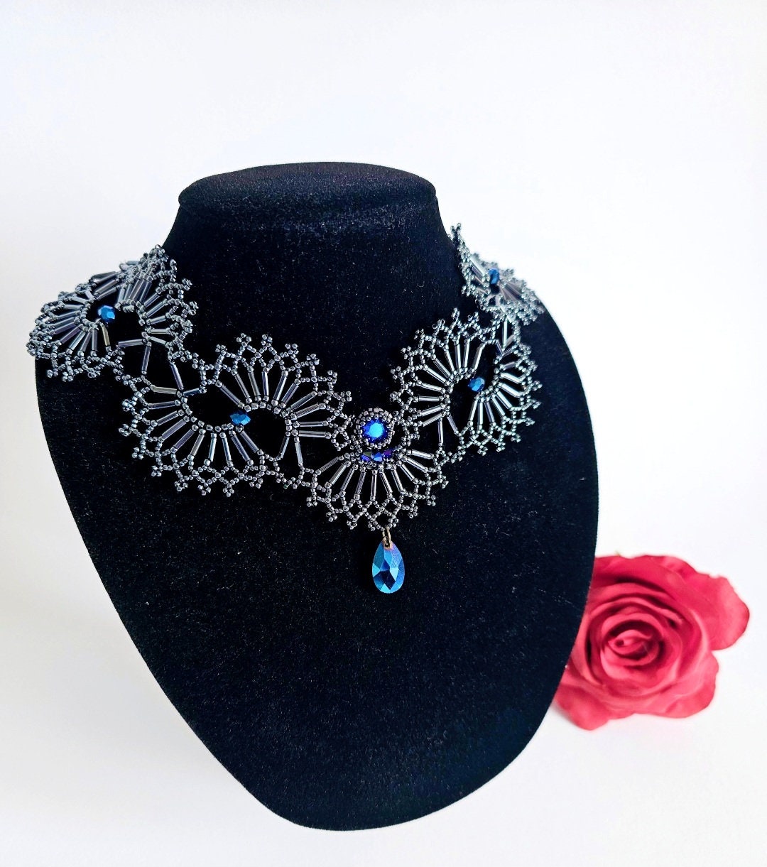 Opera Necklace PDF Tutorial,beaded Necklace, Statement,pendant,pattern ...