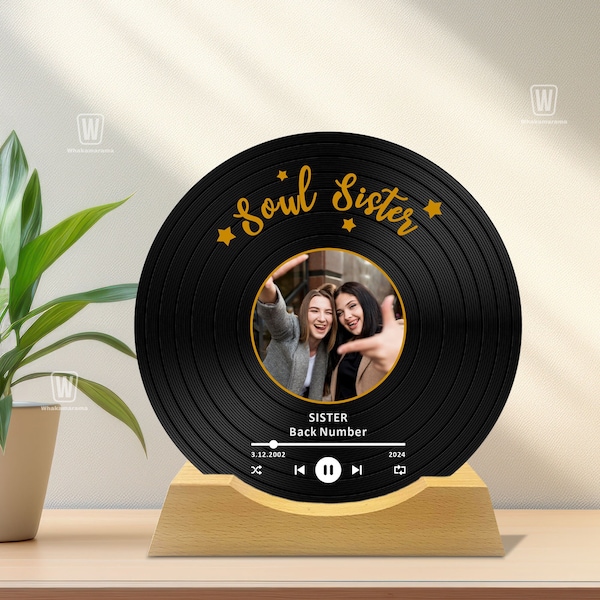 Personalized Vinyl Record With Photo, Acrylic Song Plaque, Anniversary ...