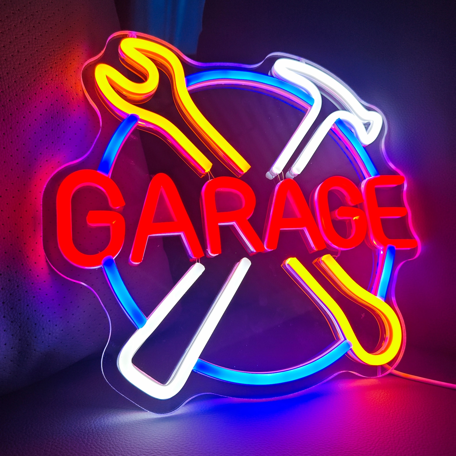 Custom Garage Neon Sign, Personalized Workshop Sign Neon, Garage Neon ...
