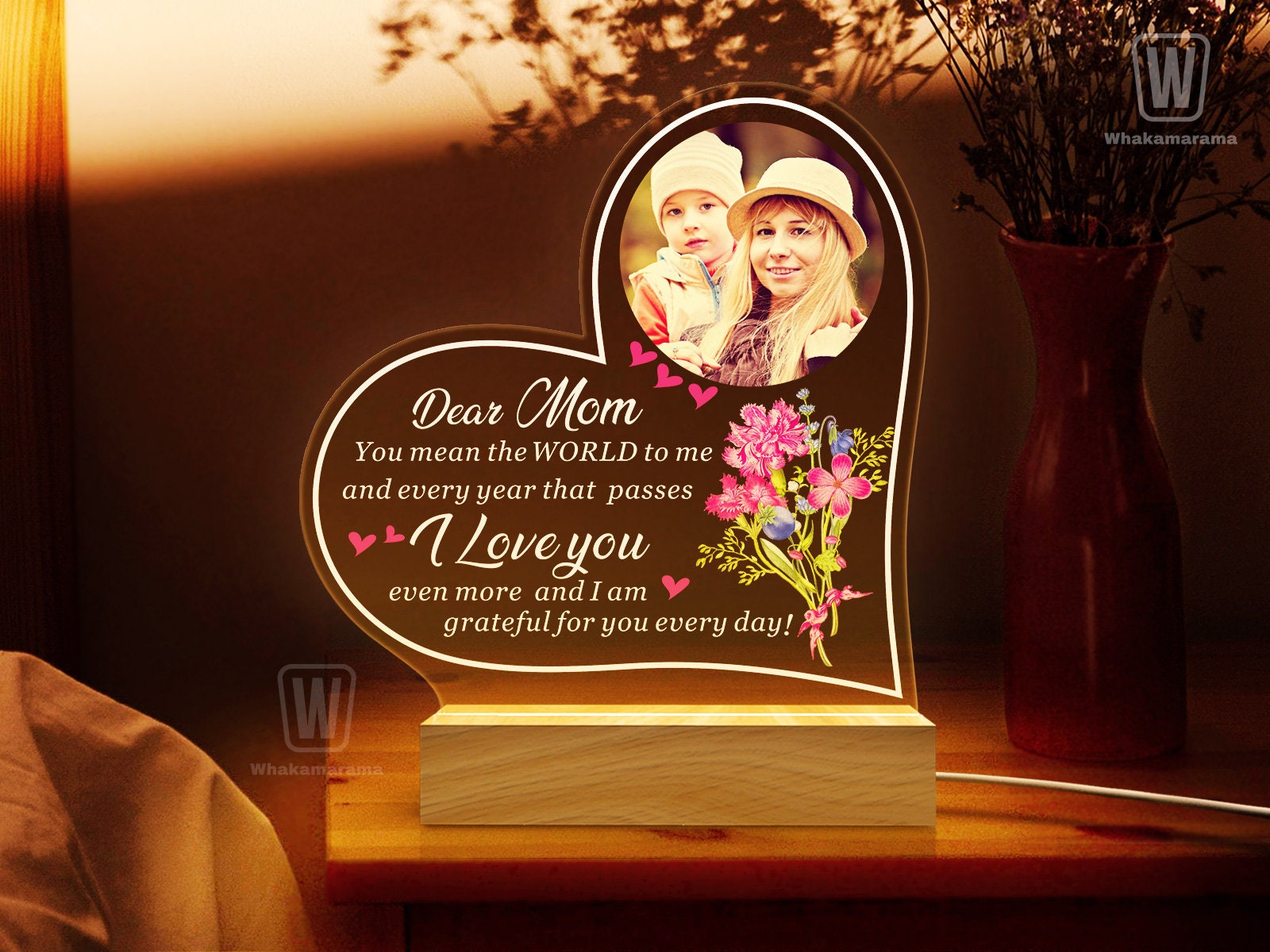 Personalized Photo Night Light, Mother's Day Gift, Gift for Nana, Mom ...