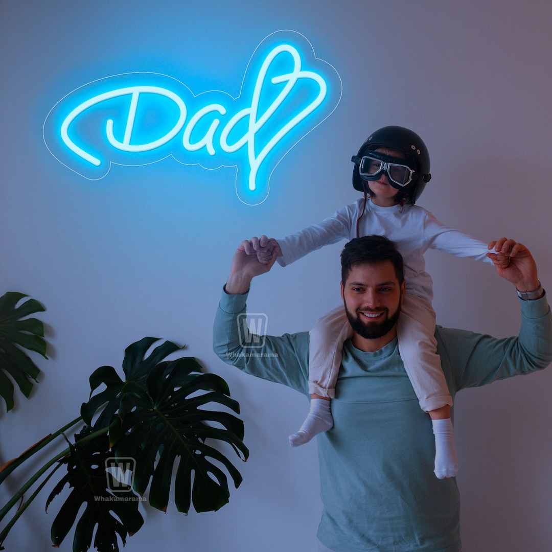 Personalized Dad Neon Sign, Father's Day Neon Sign, Dad Led Signs Wall ...