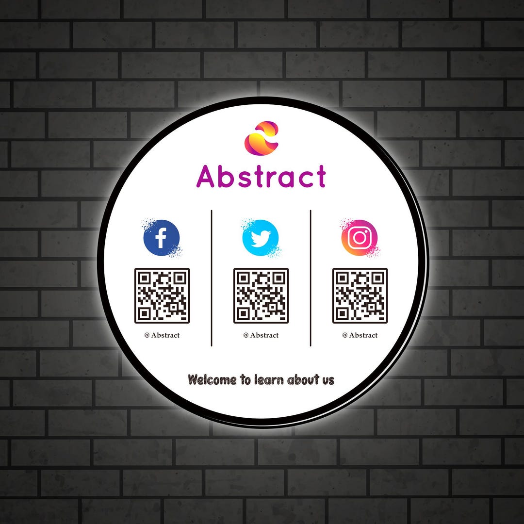 Custom QR Code Sign, Personalized QR Lightbox, Payment Method Lightbox ...